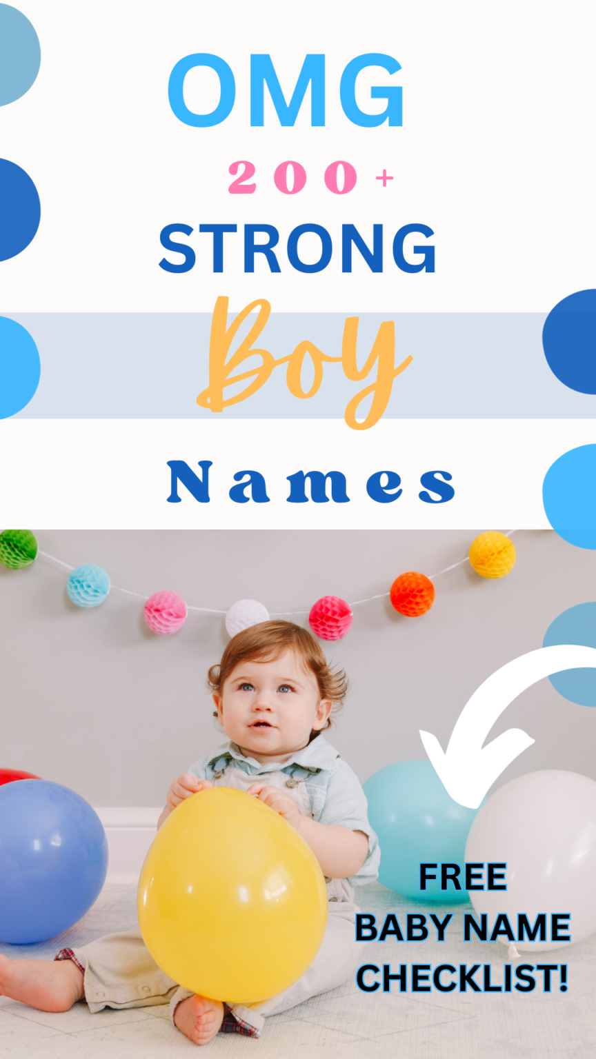 200+ Strong Boy Names You'll Love & Free PDF - Pribbles