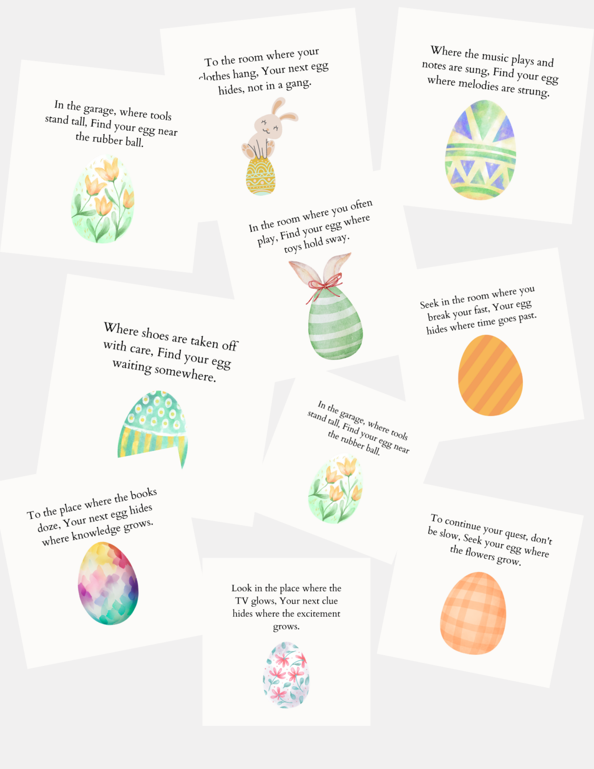 13 Free Easter Scavenger Hunt Printables - Pribbles