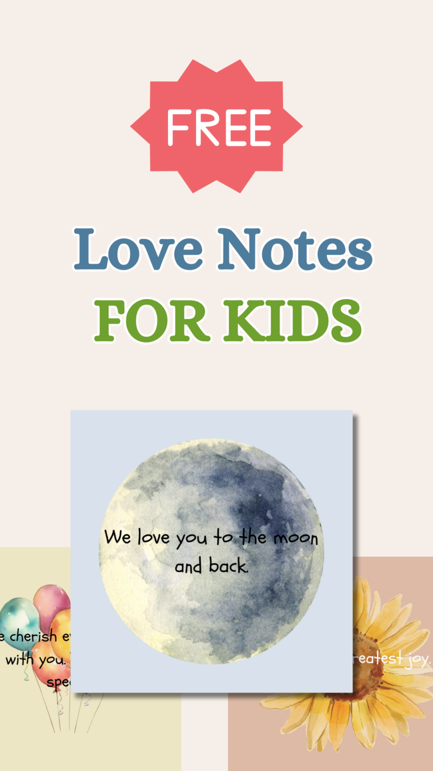 FREE Love Notes for Kids From Parents - Pribbles