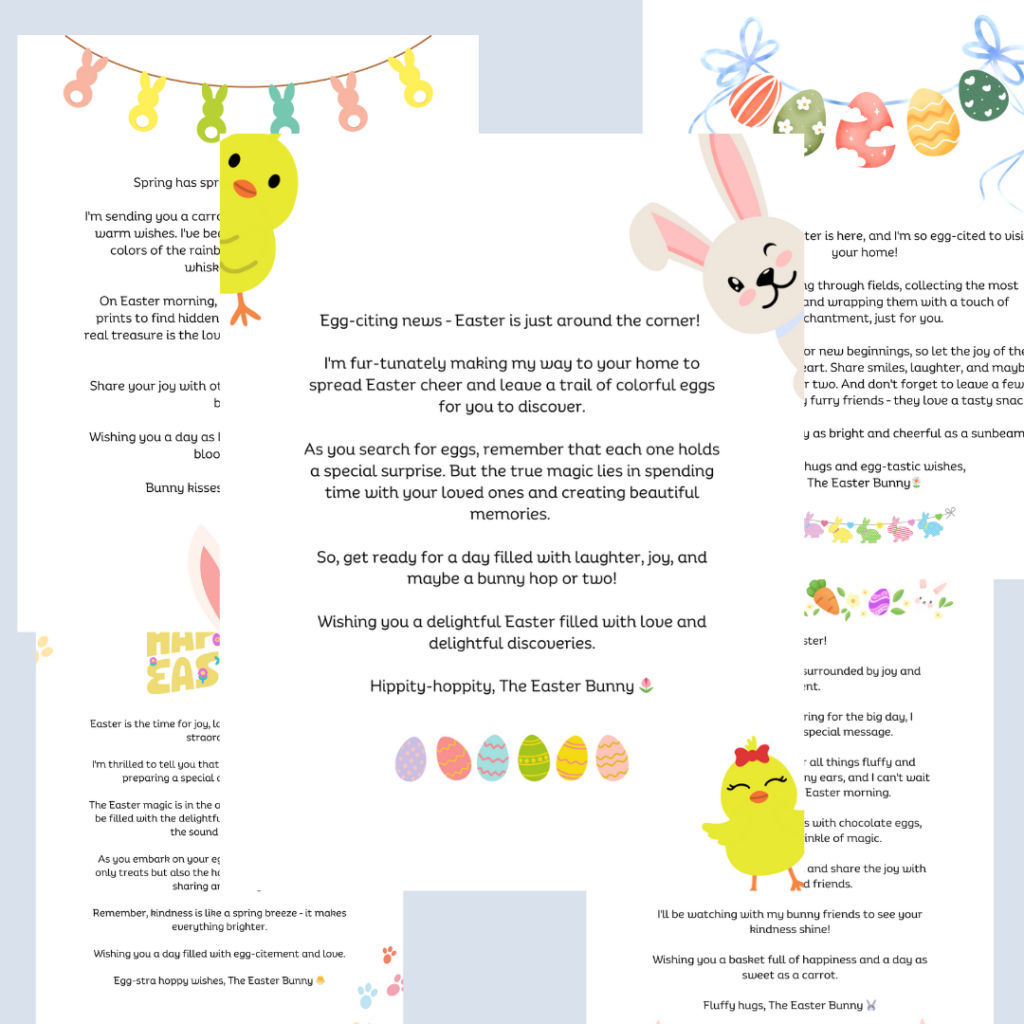 Free Printable Easter Bunny Letter (5 Fun & Unique Letters) - Pribbles