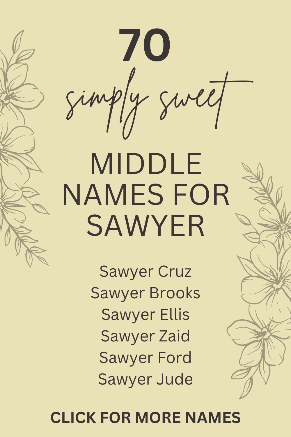 70 Unique Middle Names for Sawyer - Pribbles
