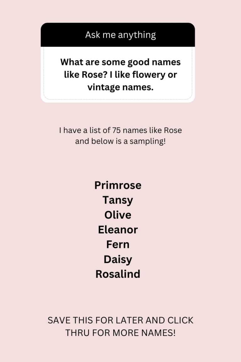 75 Beautiful Names Like Rose - Pribbles