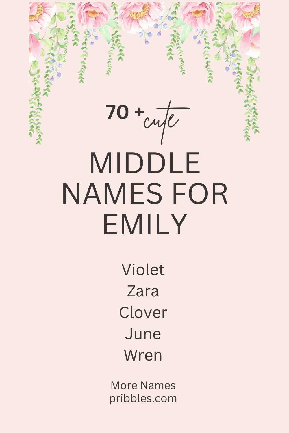 70+ Beautiful Middle Names for Emily - Pribbles