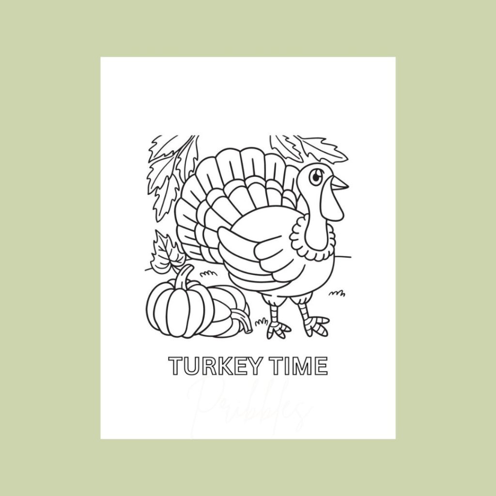 Super Cute Thanksgiving Coloring Pages for Kids - Pribbles