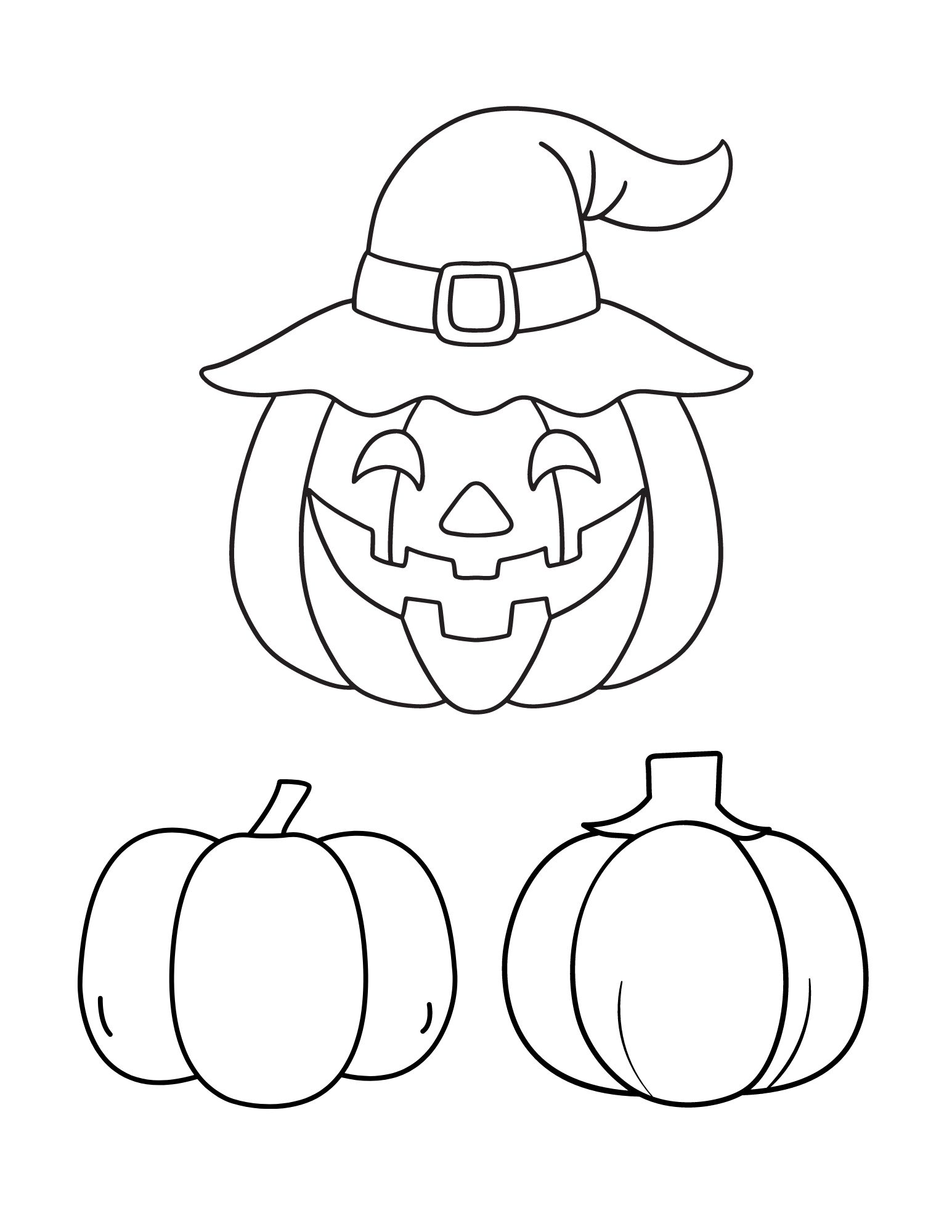 12 Super Cute Pumpkin Coloring Pages for Kids - Pribbles