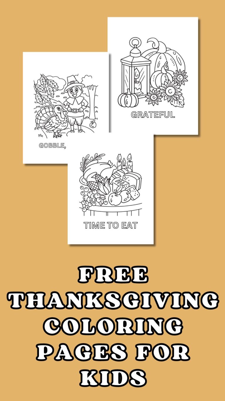 Super Cute Thanksgiving Coloring Pages for Kids - Pribbles