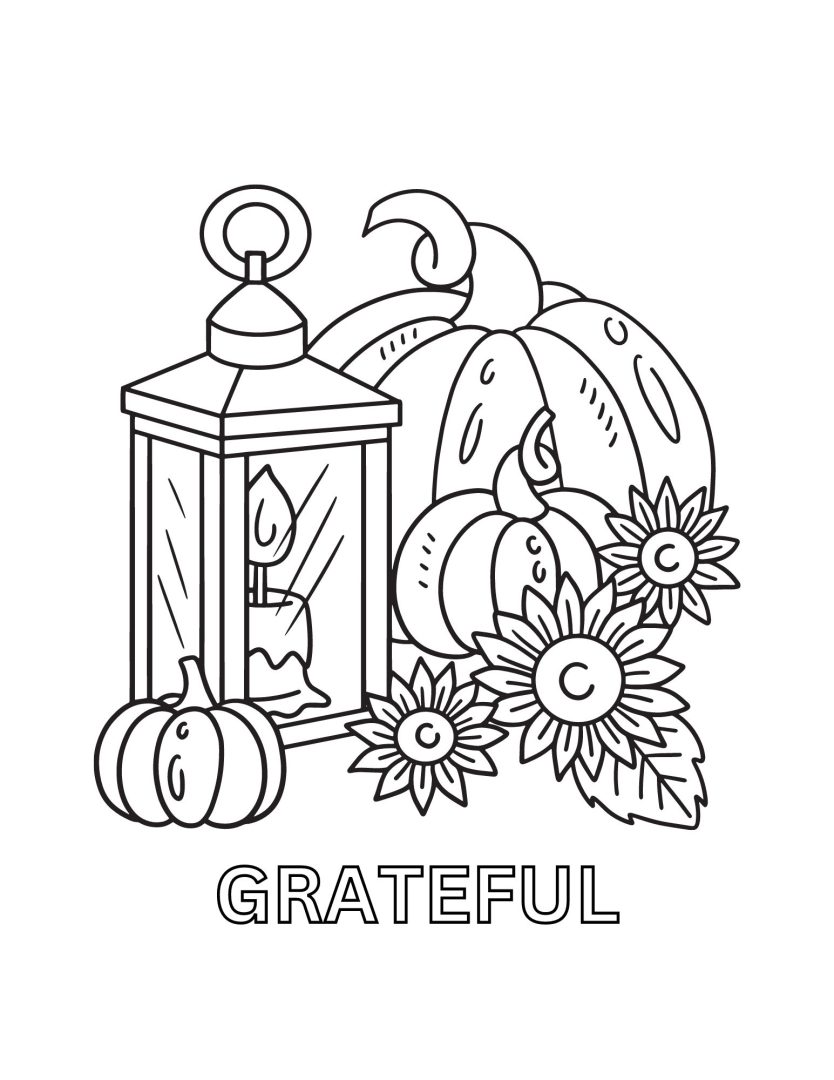 Super Cute Thanksgiving Coloring Pages for Kids - Pribbles