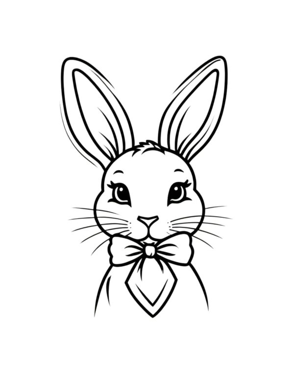 7 Super Cute Bunny Coloring Pages for Kids - Pribbles