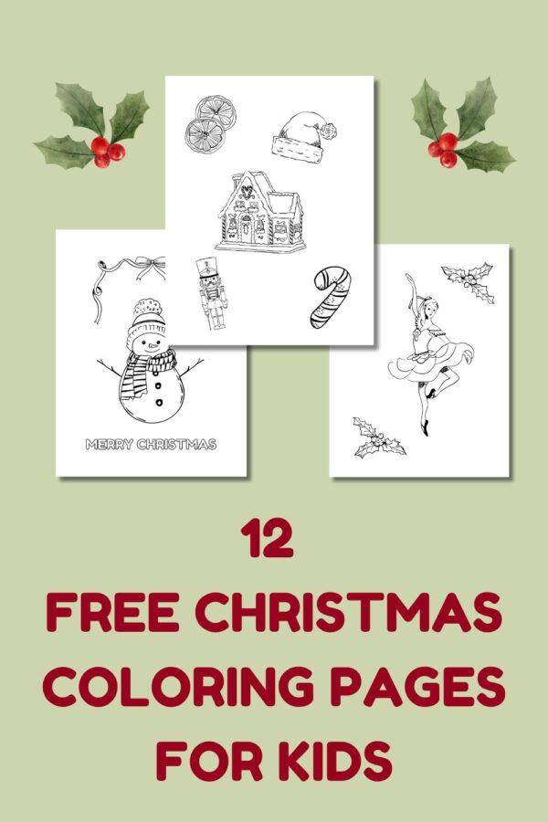 12 Wintery Holiday Christmas Coloring Pages for Kids - Pribbles