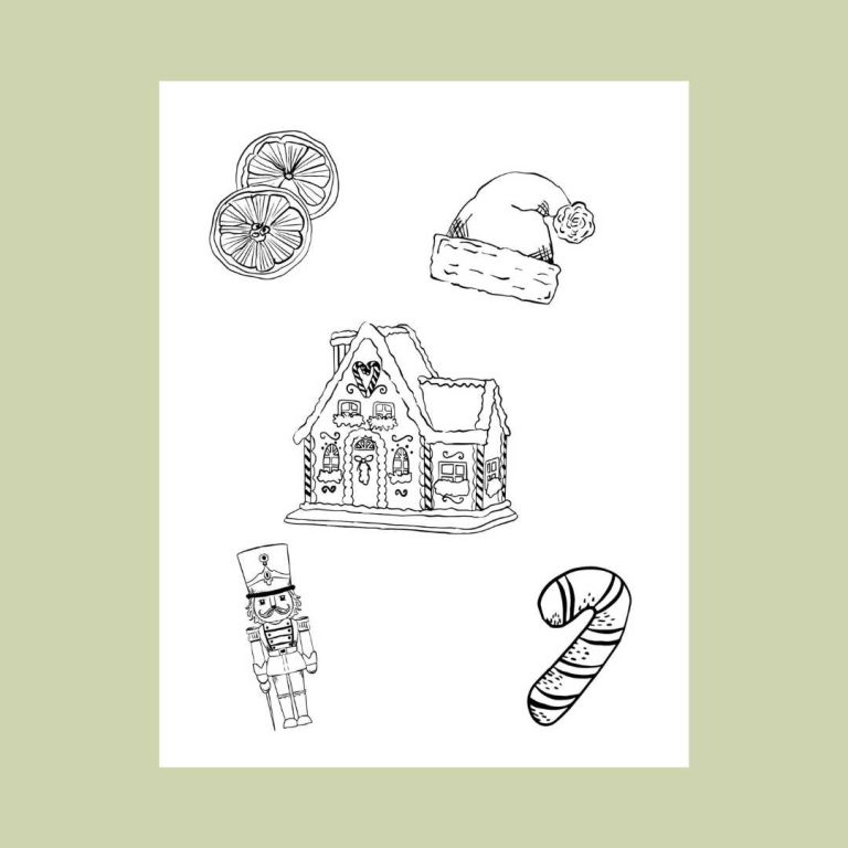 12 Wintery Holiday Christmas Coloring Pages for Kids - Pribbles