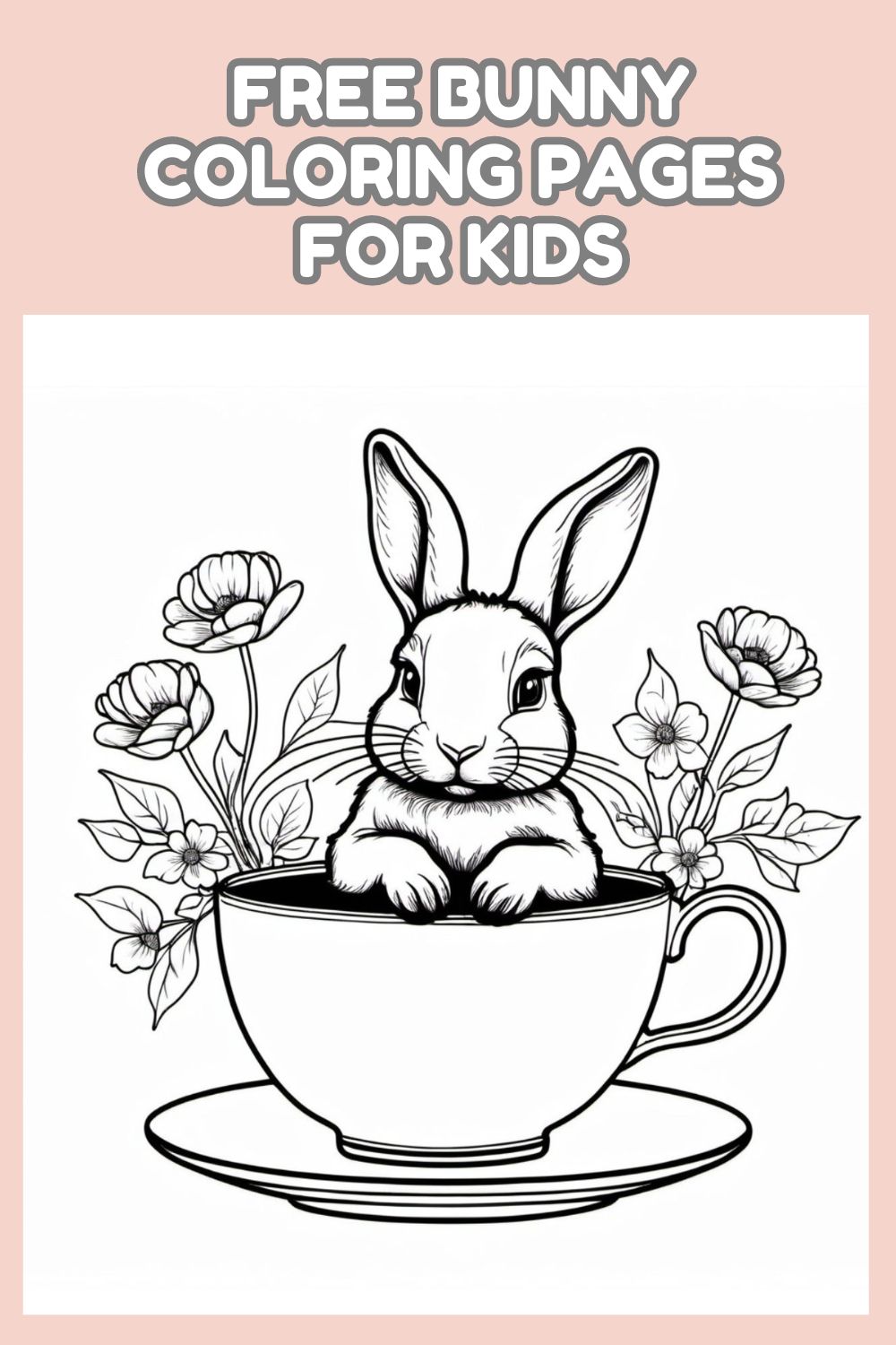 7 Super Cute Bunny Coloring Pages for Kids - Pribbles
