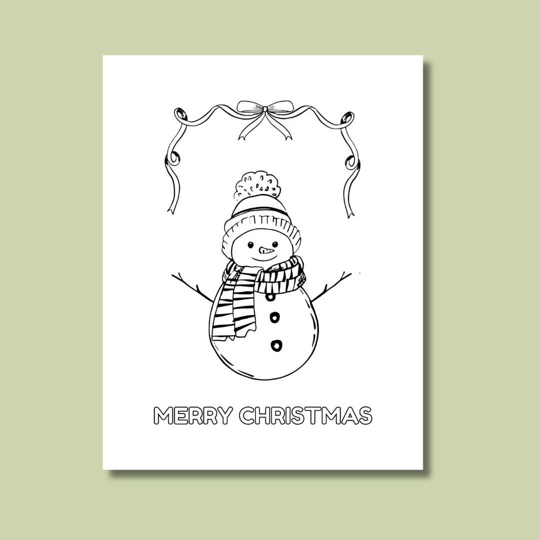 12 Wintery Holiday Christmas Coloring Pages for Kids - Pribbles
