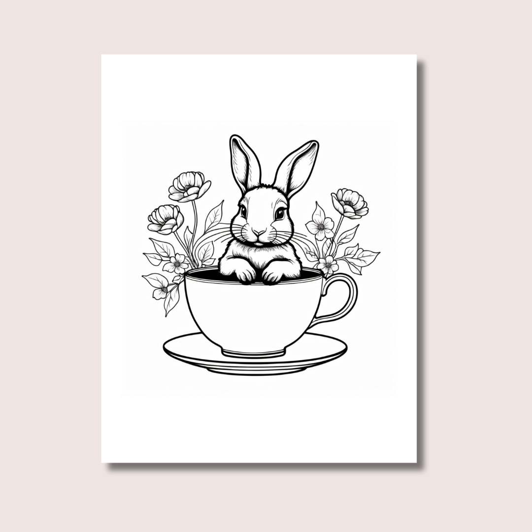 7 Super Cute Bunny Coloring Pages for Kids - Pribbles