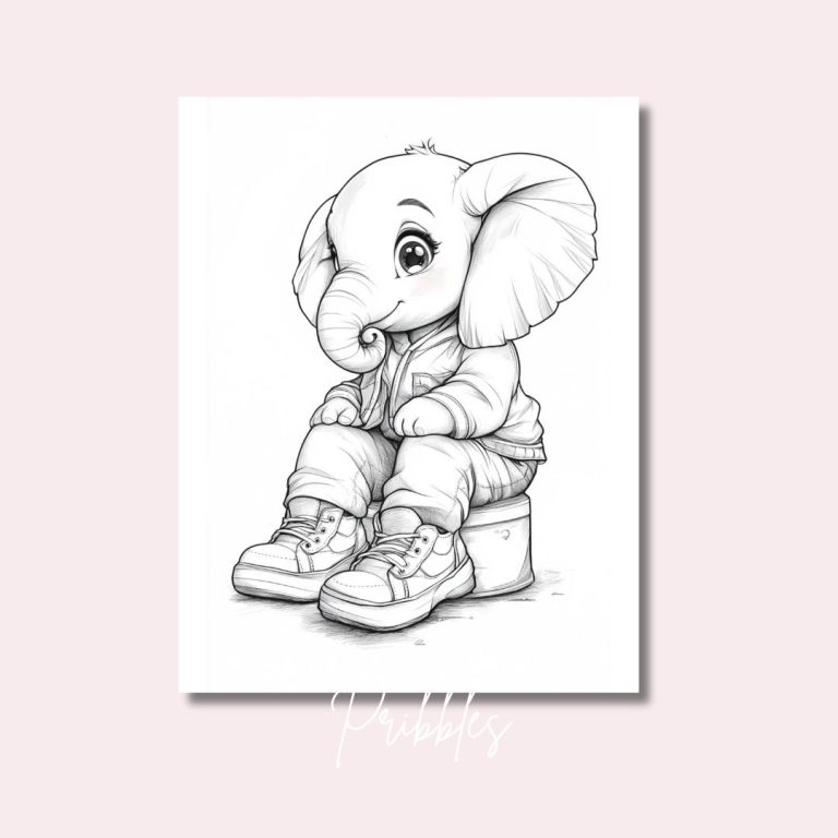 Adorable Free Elephant Coloring Pages for Kids - Pribbles