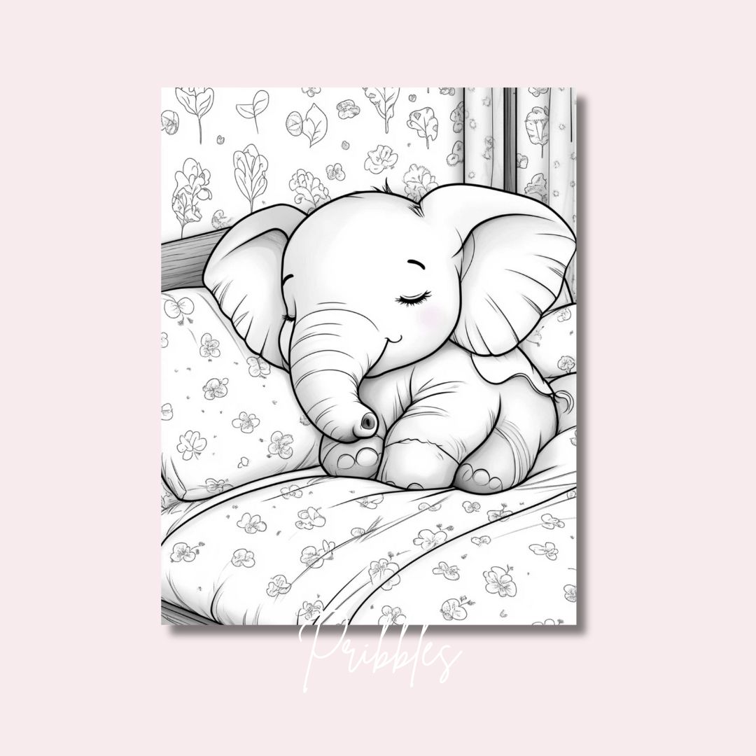 Adorable Free Elephant Coloring Pages for Kids - Pribbles