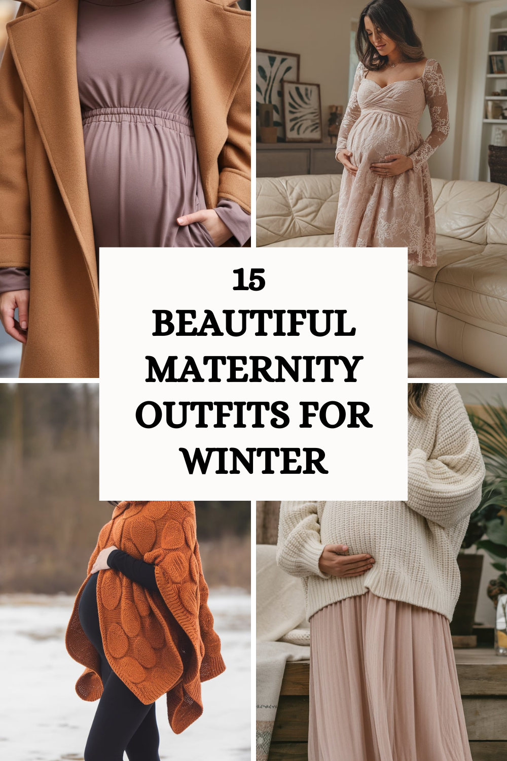 15 Beautiful Maternity Outfits for Winter (Ideas & Stores) - Pribbles