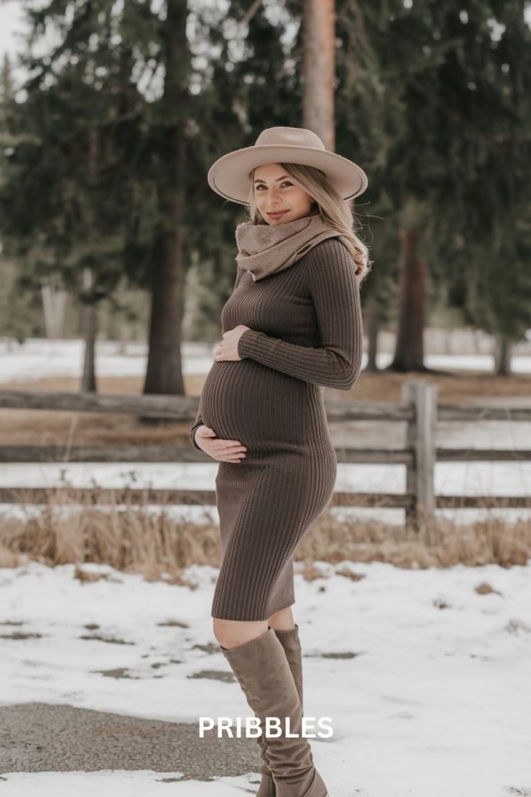 15 Beautiful Maternity Outfits for Winter (Ideas & Stores) - Pribbles