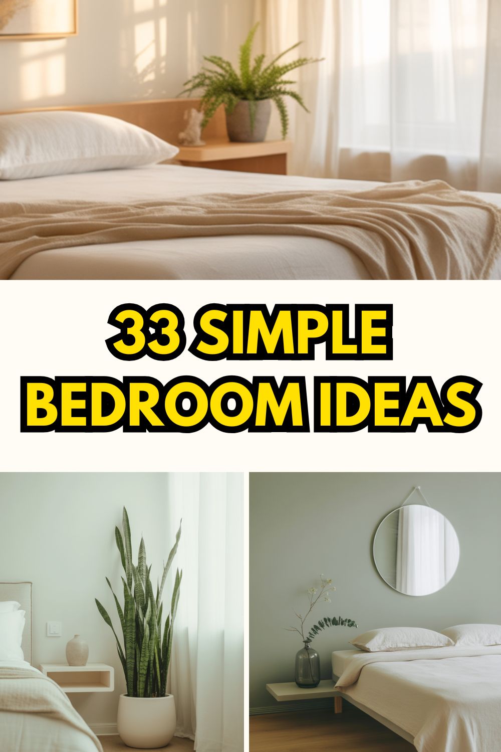 33 Simple Bedroom Ideas for a Minimalist Theme - Pribbles